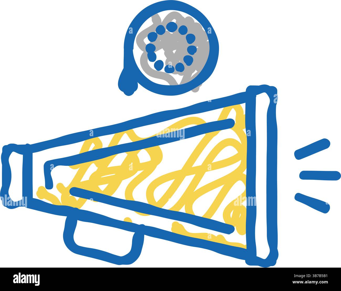 megaphone director tool icon doodle illustration Stock Vector Image ...