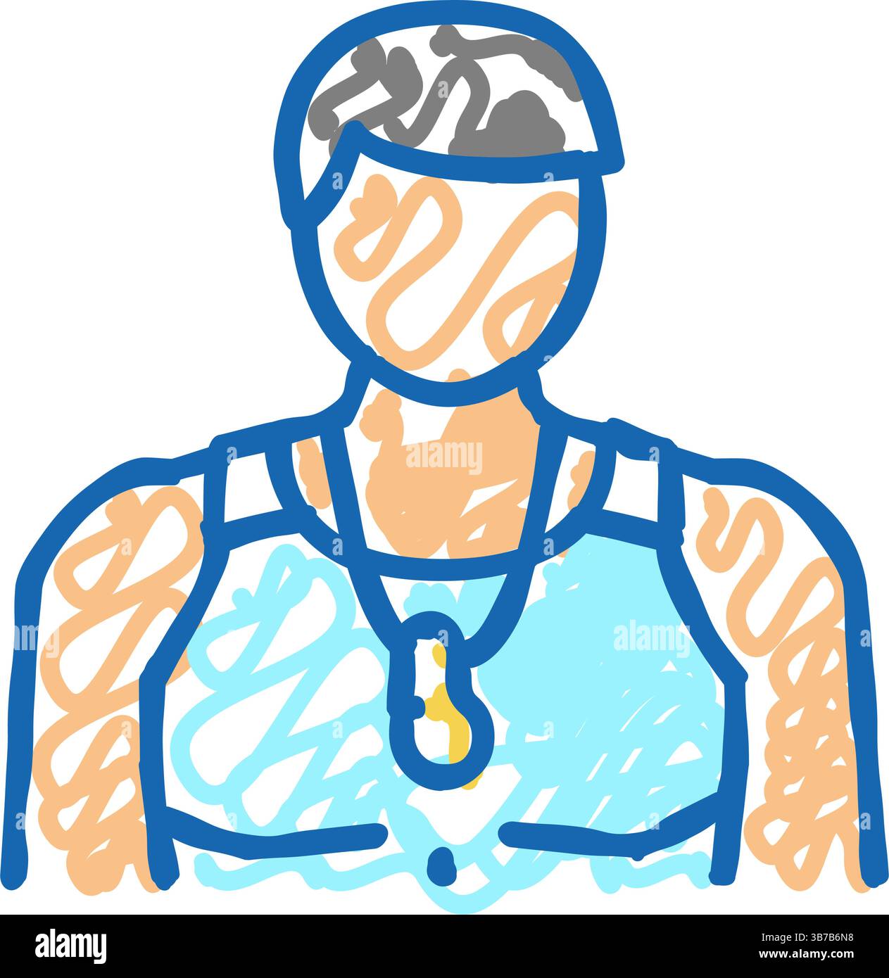 trainer athlete man icon doodle illustration Stock Vector Image & Art ...
