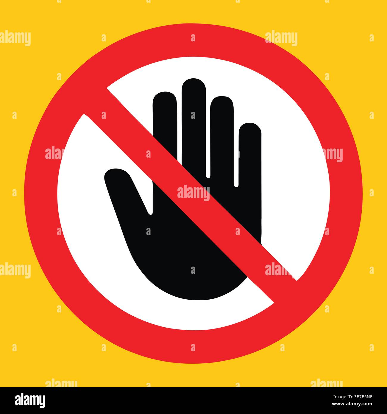 No Touching Allowed Sign – Red Circle Warning for Restricted Zones ...