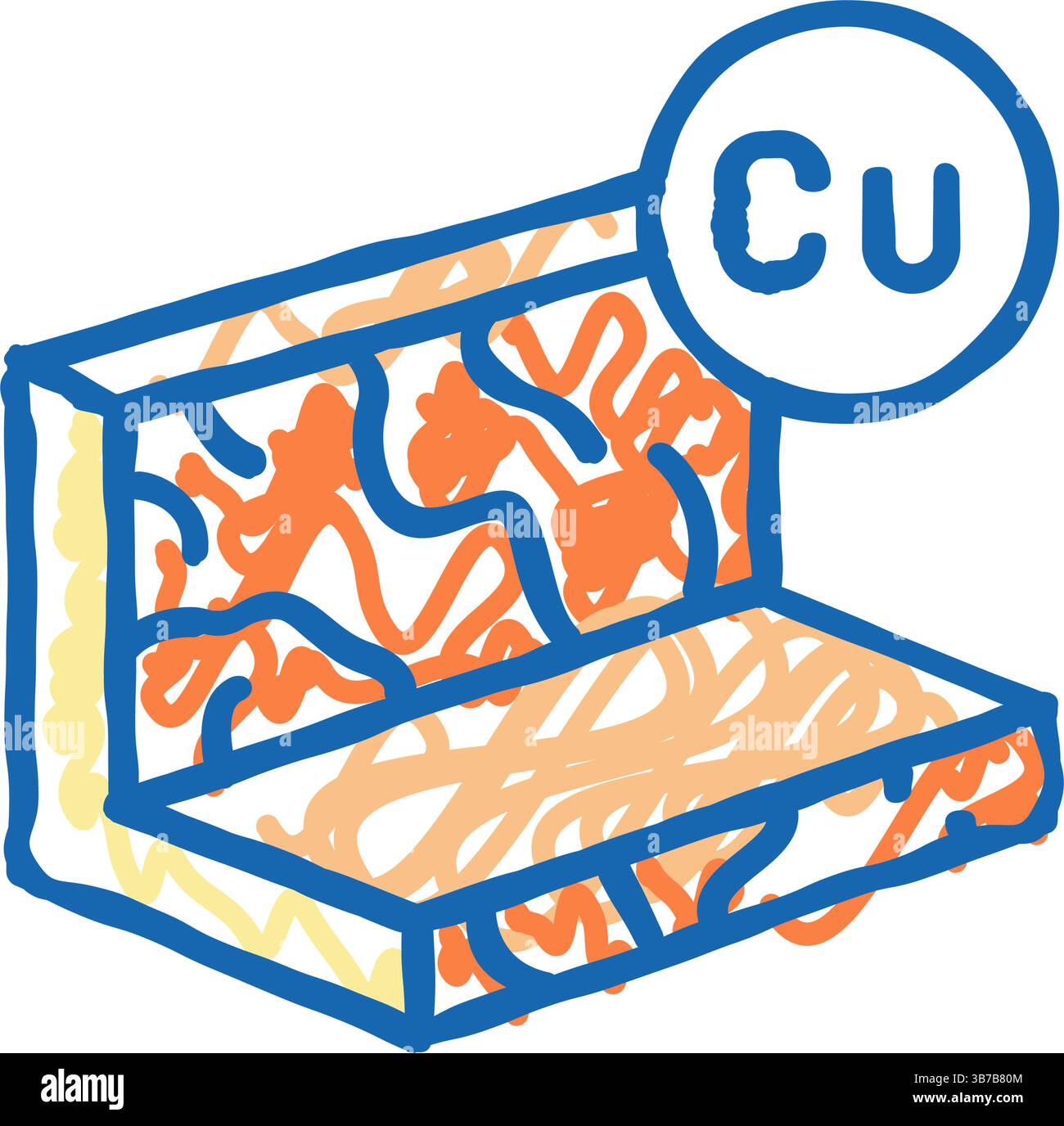 copper metal profile icon doodle illustration Stock Vector Image & Art ...