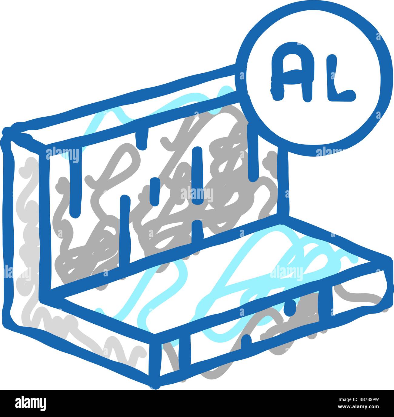 aluminum metal profile icon doodle illustration Stock Vector Image ...