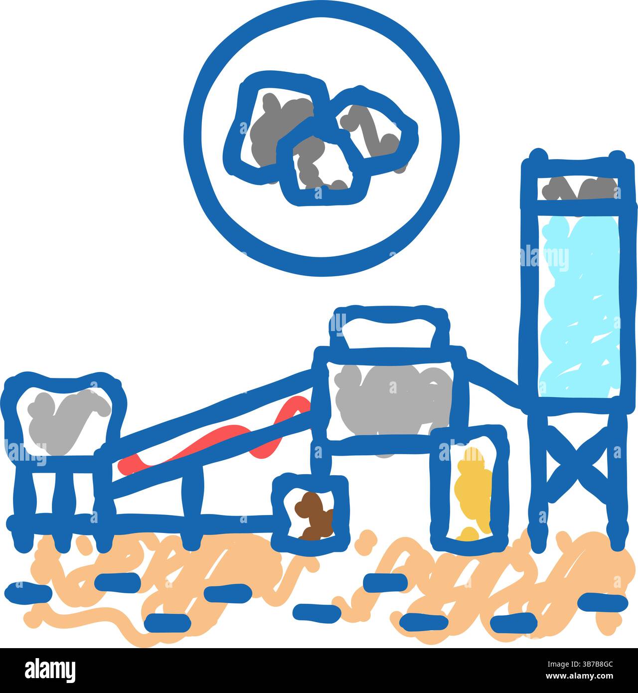 coal processing plant icon doodle illustration Stock Vector Image & Art ...