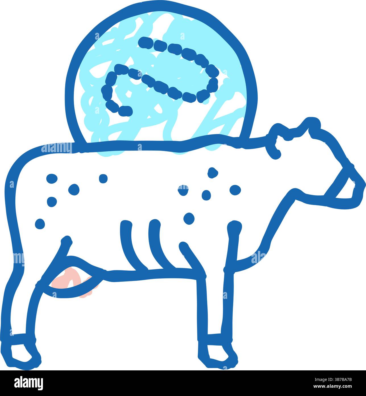 Cow with rabies Stock Vector Images - Alamy