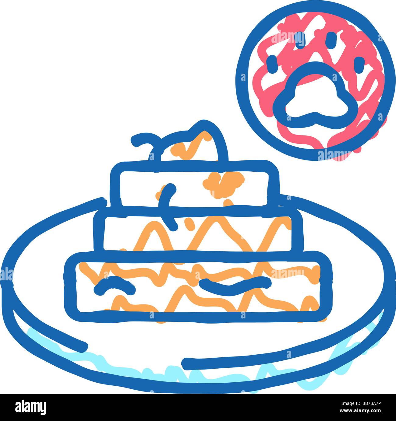 tapeworm in poo icon doodle illustration Stock Vector Image & Art - Alamy