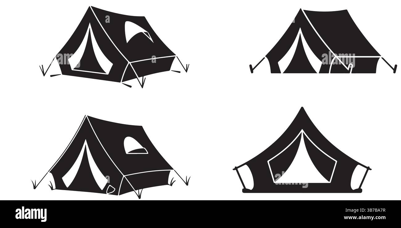Couple tent silhouette Cut Out Stock Images & Pictures - Alamy