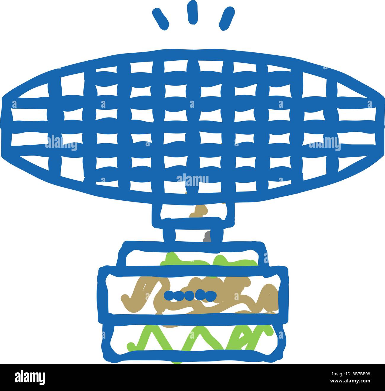 Military radar illustration sketch Stock Vector Images - Alamy