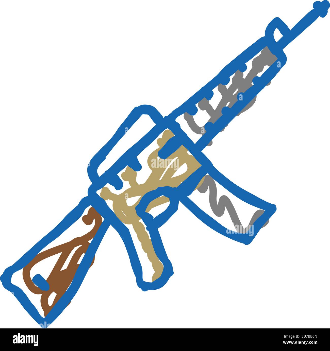 rifle weapon icon doodle illustration Stock Vector Image & Art - Alamy