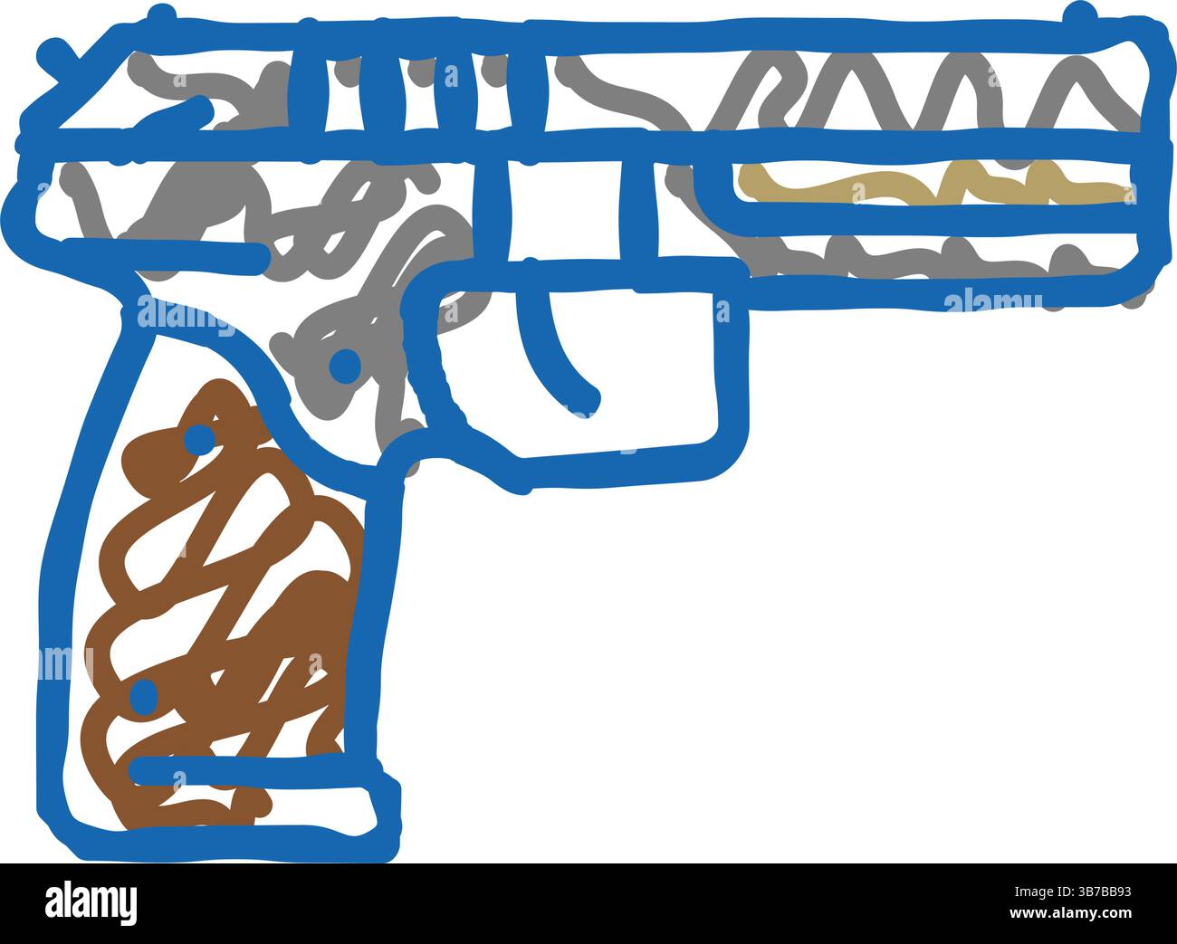 gun weapon icon doodle illustration Stock Vector Image & Art - Alamy