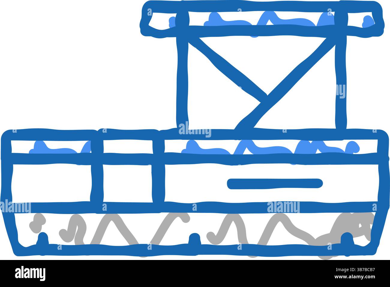 pontoon boat icon doodle illustration Stock Vector Image & Art - Alamy