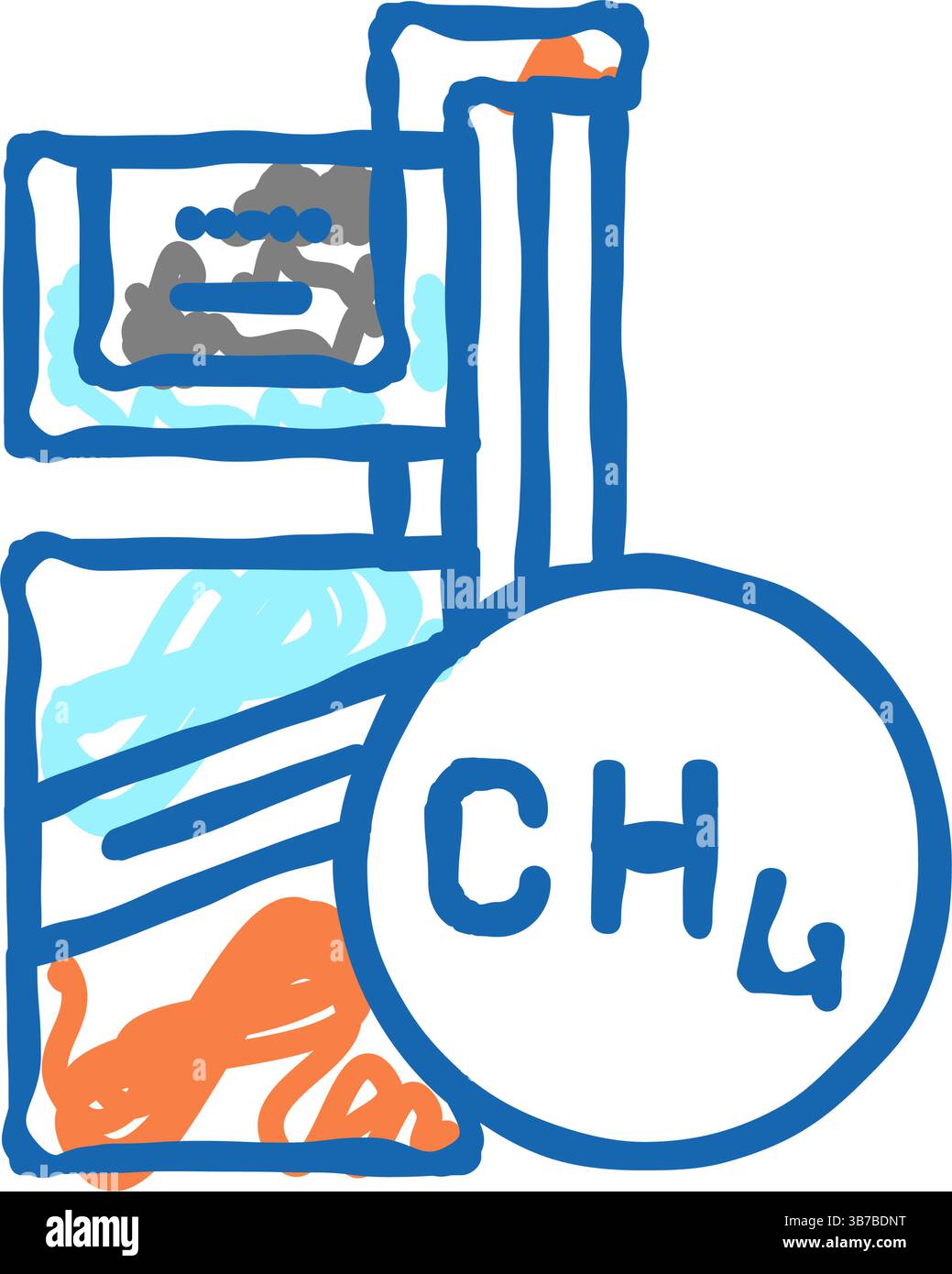 methane gas station icon doodle illustration Stock Vector Image & Art ...