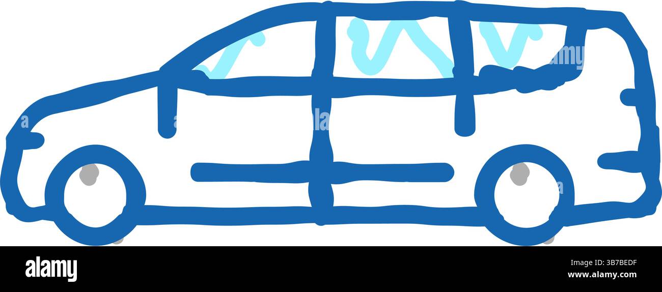 van minivan car icon doodle illustration Stock Vector Image & Art - Alamy