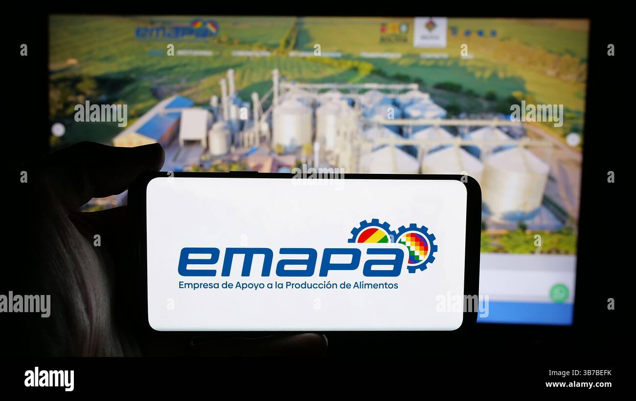 Germany. 9th Apr, 2025. In this photo illustration, a person is holding ...