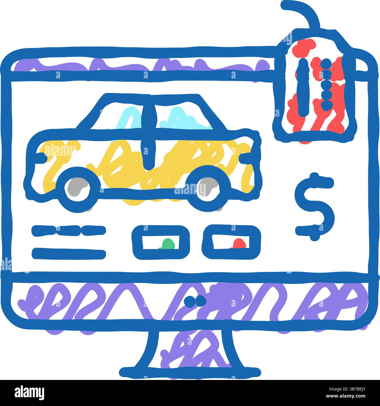Online car buying icon Cut Out Stock Images & Pictures - Alamy