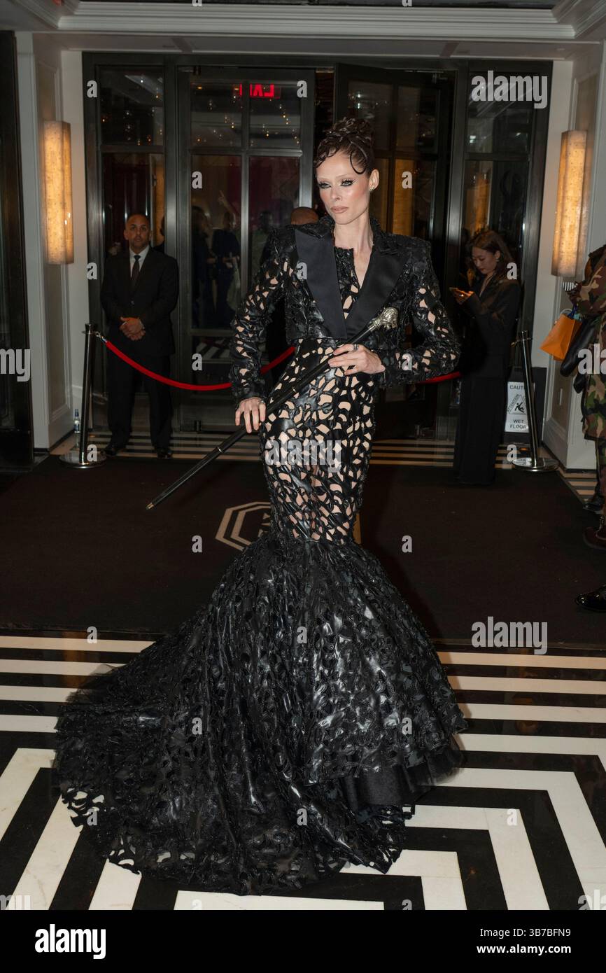 Coco Rocha arrivals from the 2025 Met Ball Gala to the Mark Hotel in ...