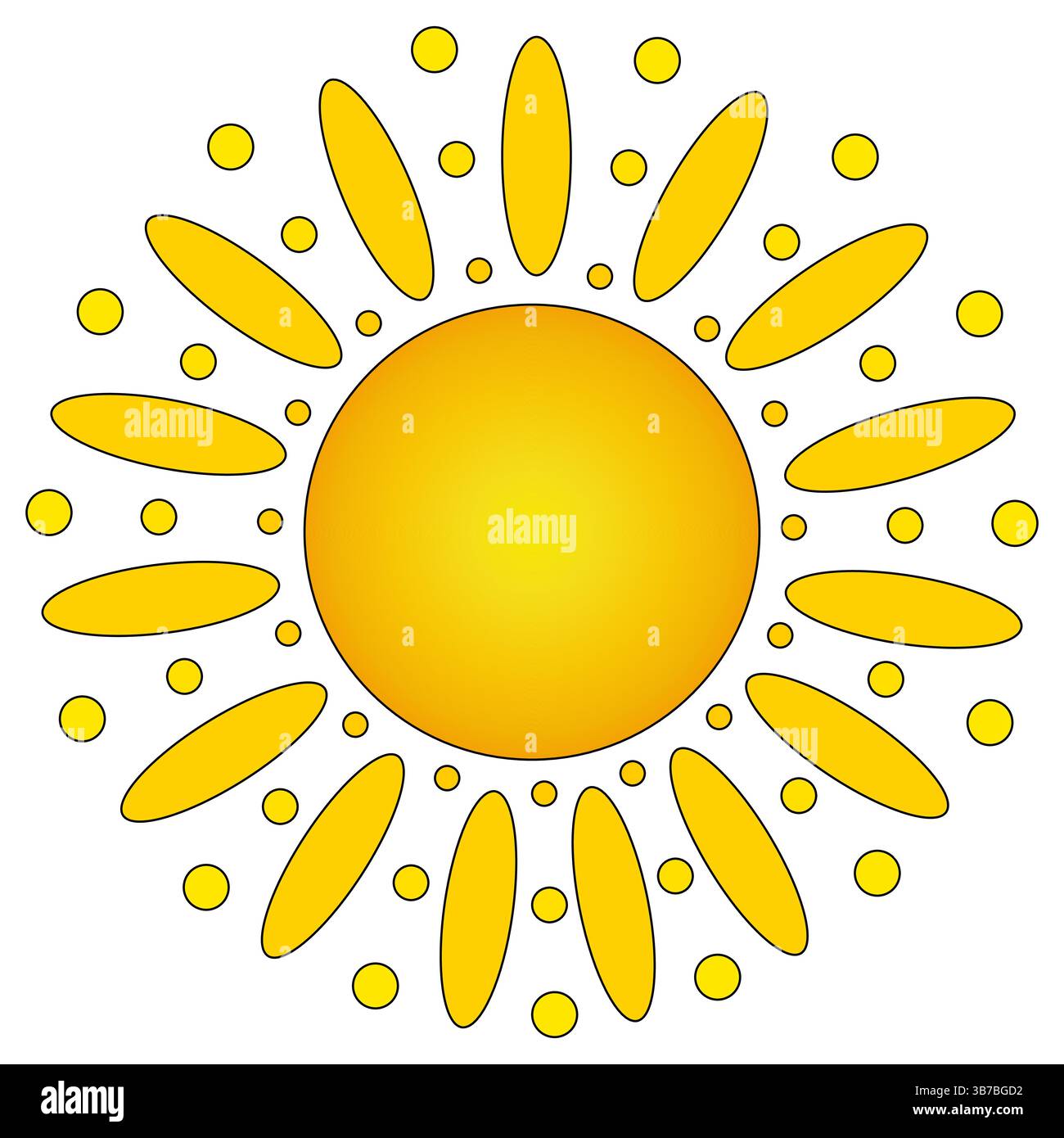 Sun rays circle white Stock Vector Images - Alamy
