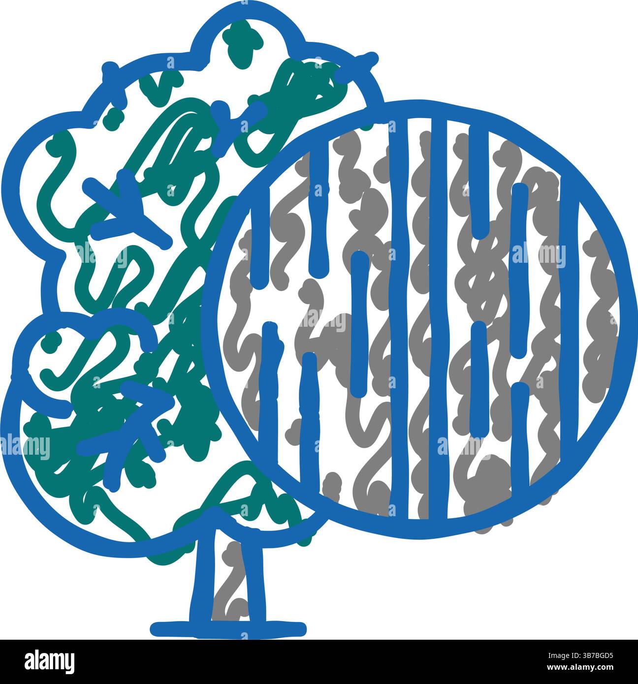 ebony wood icon doodle illustration Stock Vector Image & Art - Alamy