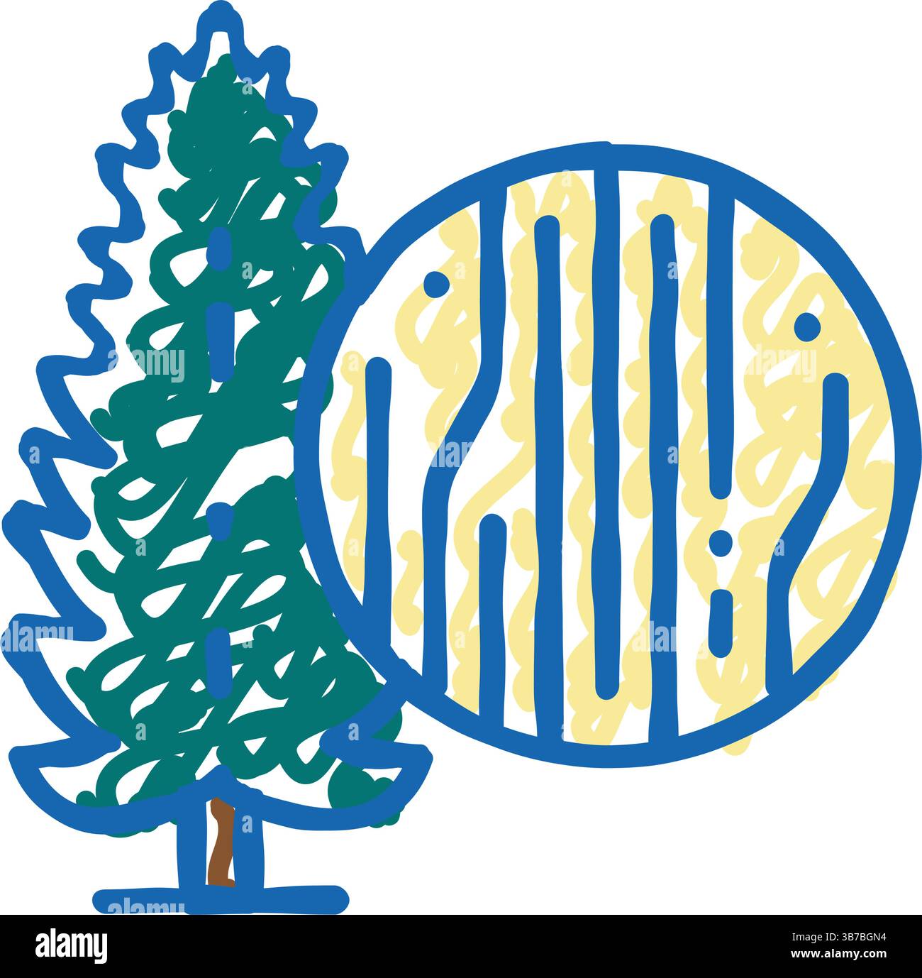pine wood icon doodle illustration Stock Vector Image & Art - Alamy