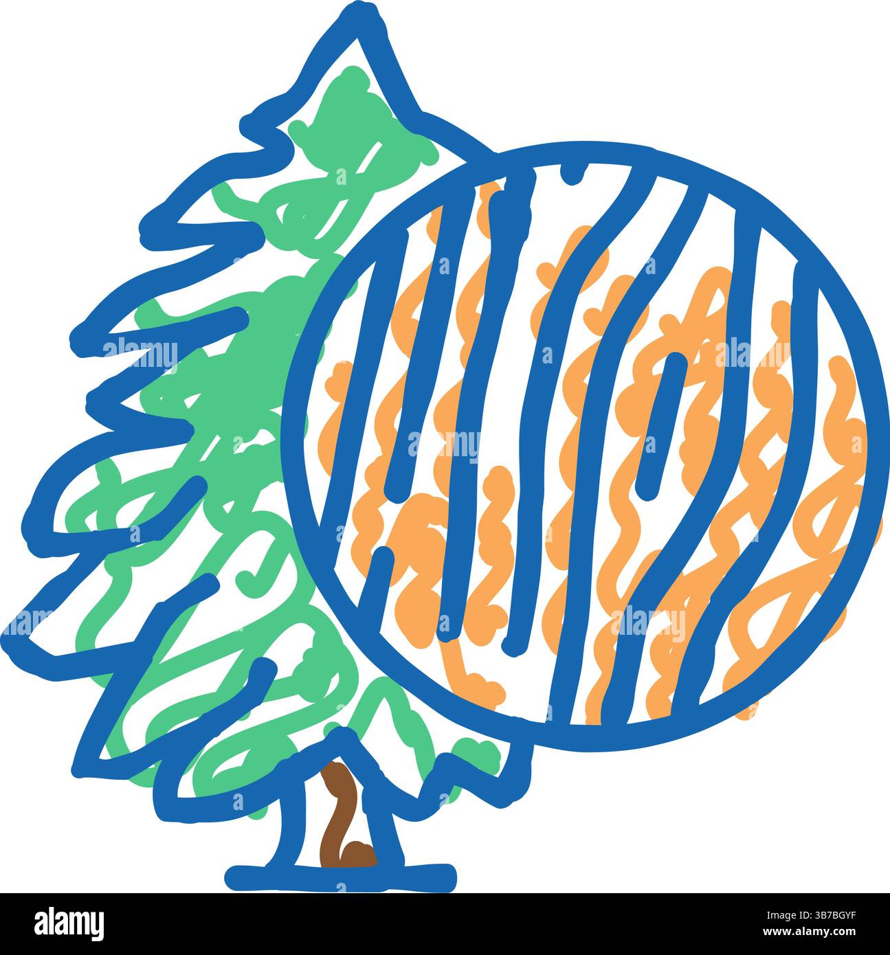 cedar wood icon doodle illustration Stock Vector Image & Art - Alamy