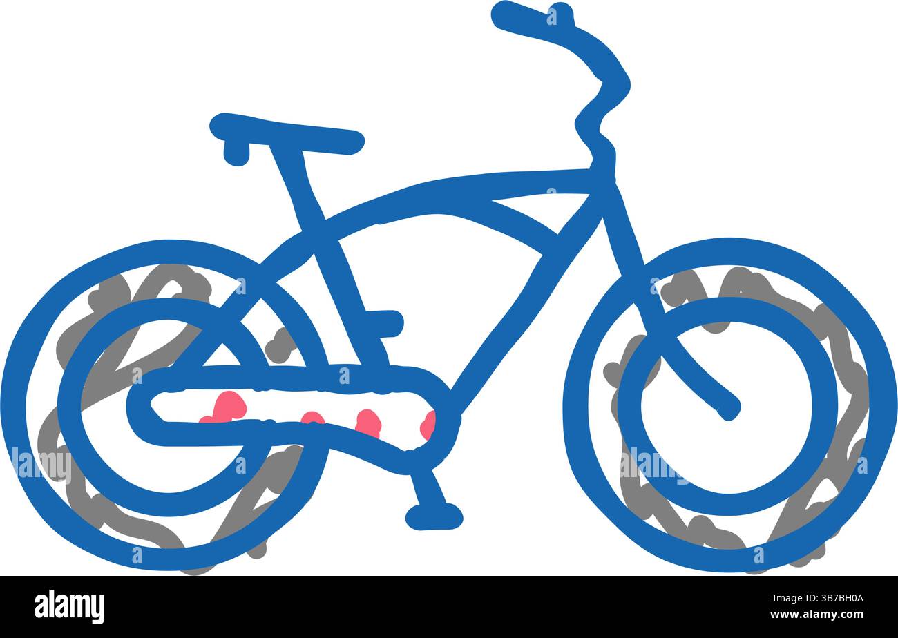 cruiser bike icon doodle illustration Stock Vector Image & Art - Alamy
