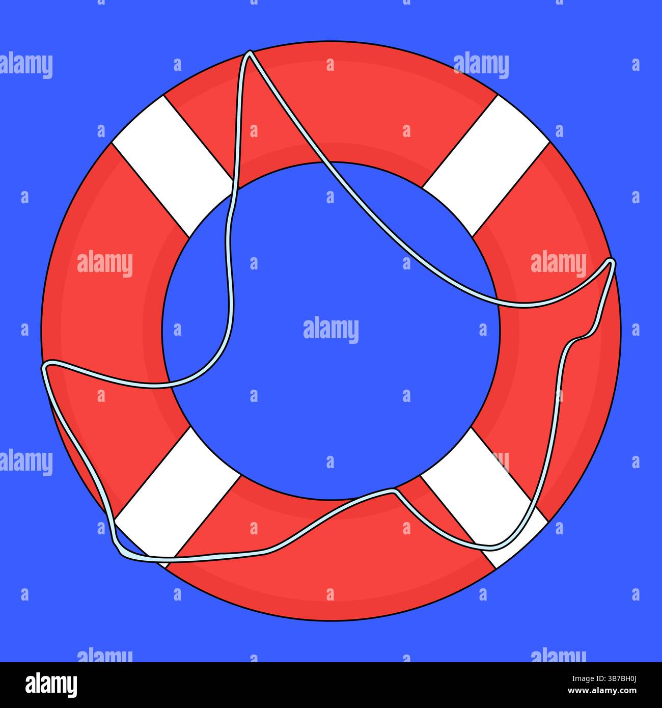 Rescue ring rope safety Stock Vector Images - Alamy