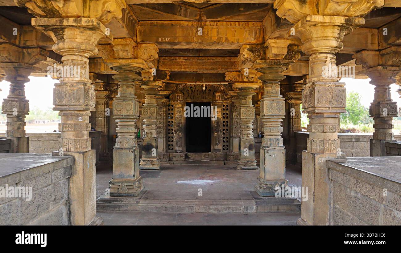 View of the Mandapa and Garbhagriha entrance of Shri Siddheshwara Swamy ...