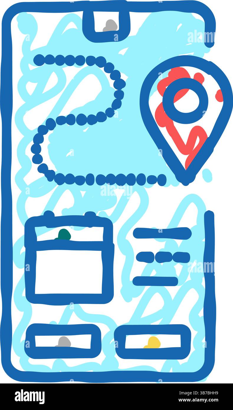 tracking delivery icon doodle illustration Stock Vector Image & Art - Alamy