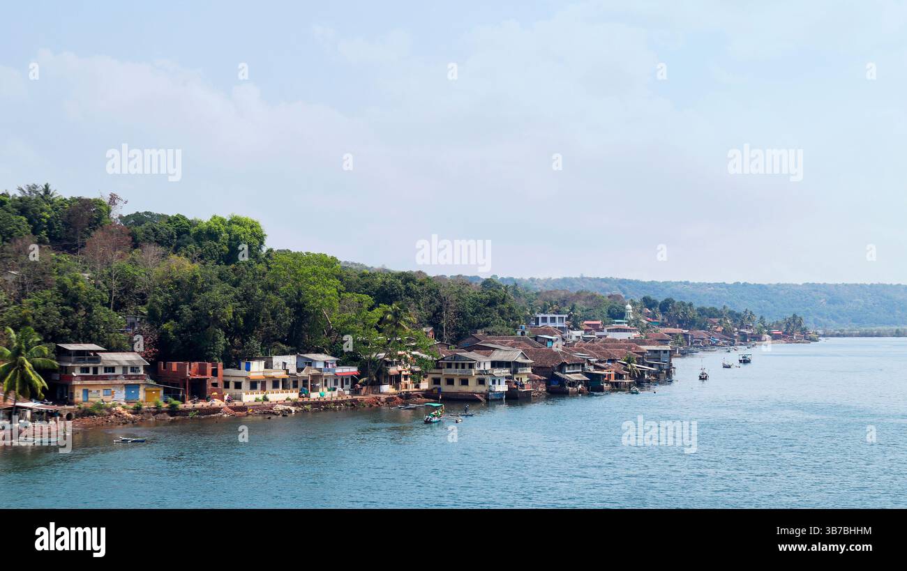 View of a typical Konkani village, Purnagad, Ratnagiri, Maharashtra ...