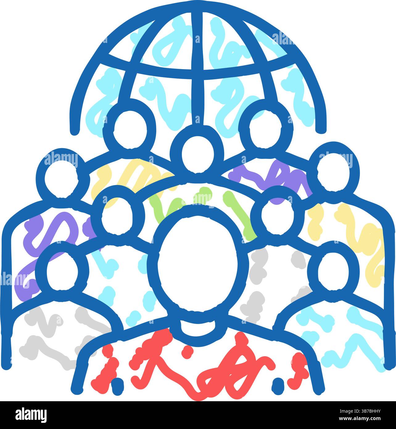 society people icon doodle illustration Stock Vector Image & Art - Alamy