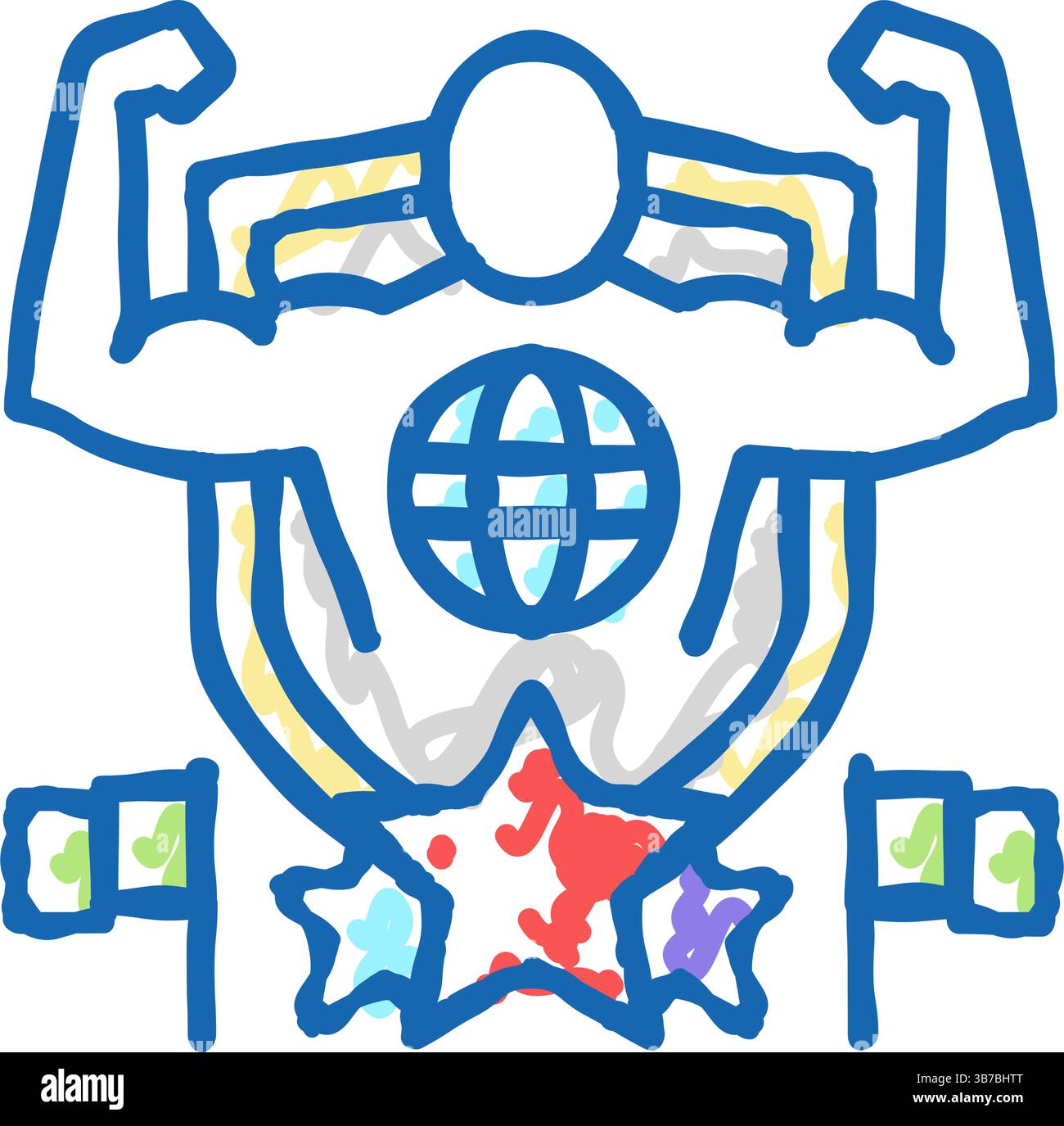 patriotism citizen icon doodle illustration Stock Vector Image & Art ...
