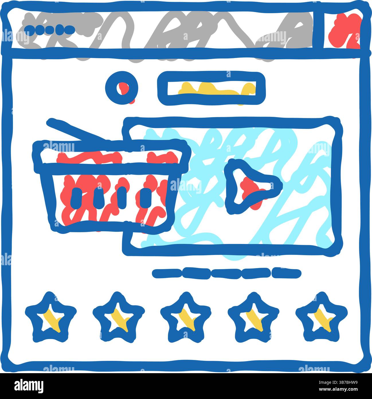 product review icon doodle illustration Stock Vector Image & Art - Alamy