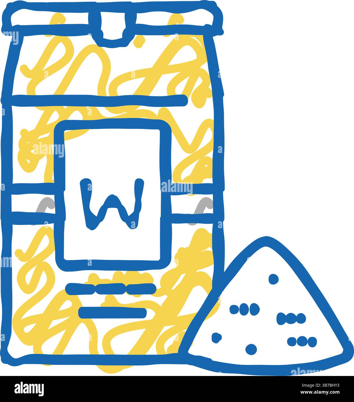 wheat flour package icon doodle illustration Stock Vector Image & Art ...