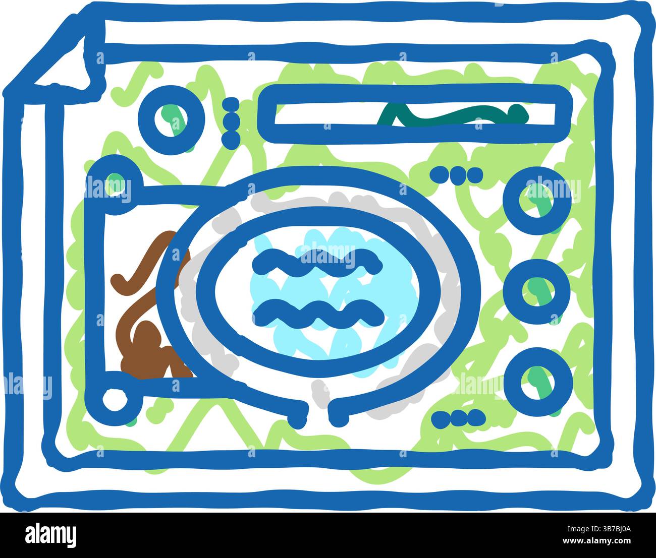 landscape design plan icon doodle illustration Stock Vector Image & Art ...