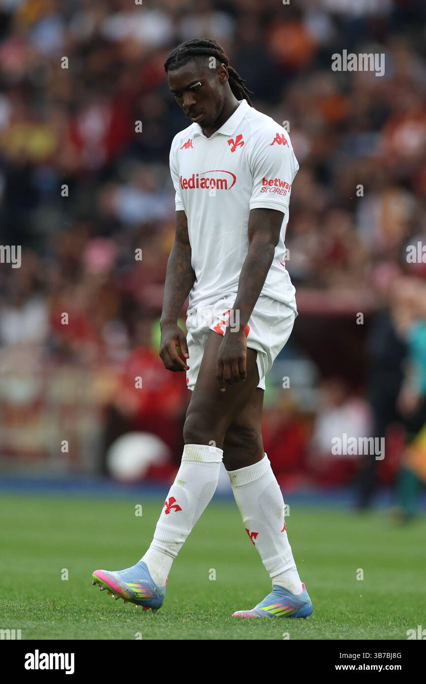 Rome, Italy. 04th May, 2025. Moise Kean of Fiorentina seen during Italian football championship ...