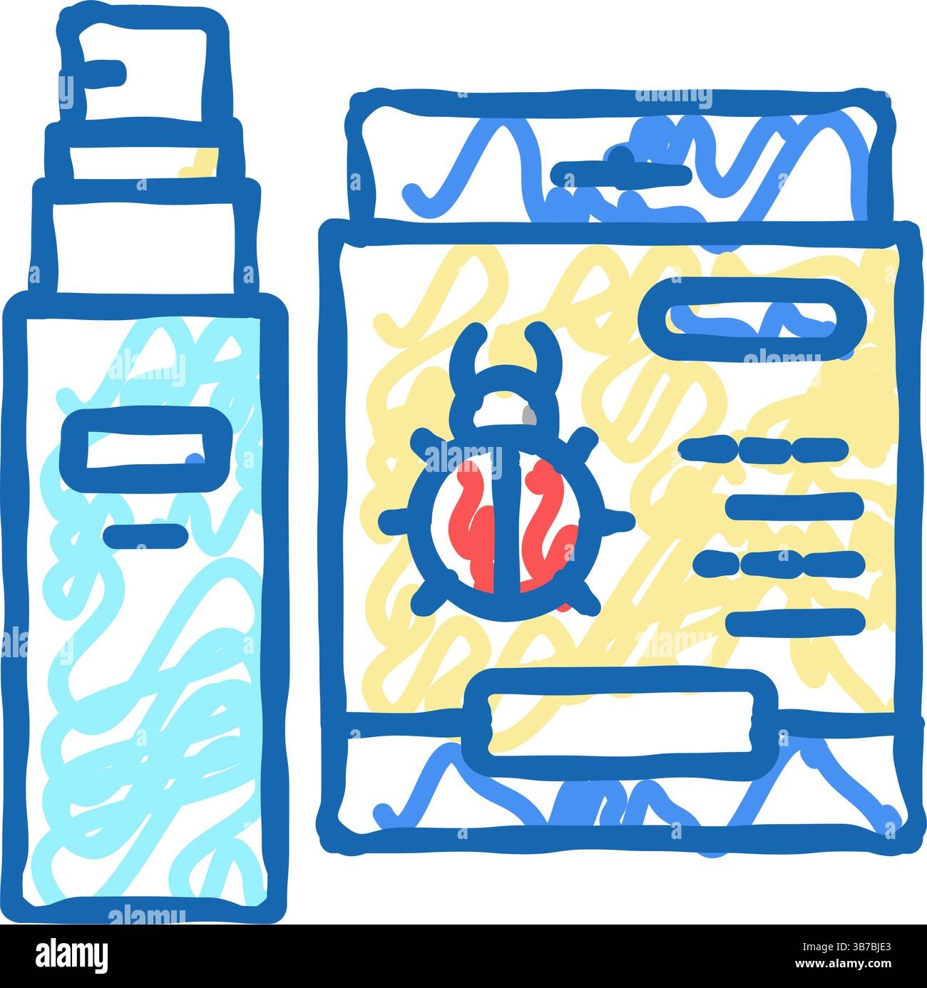 bug spray icon doodle illustration Stock Vector Image & Art - Alamy