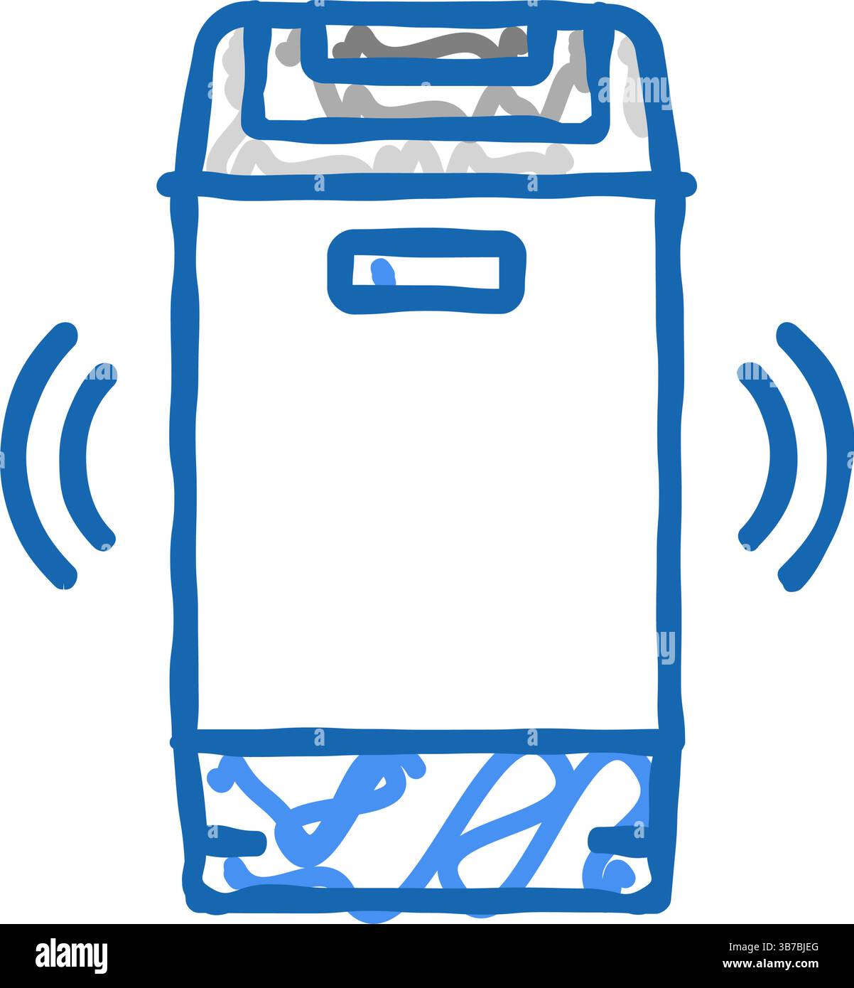 portable washing machine icon doodle illustration Stock Vector Image ...