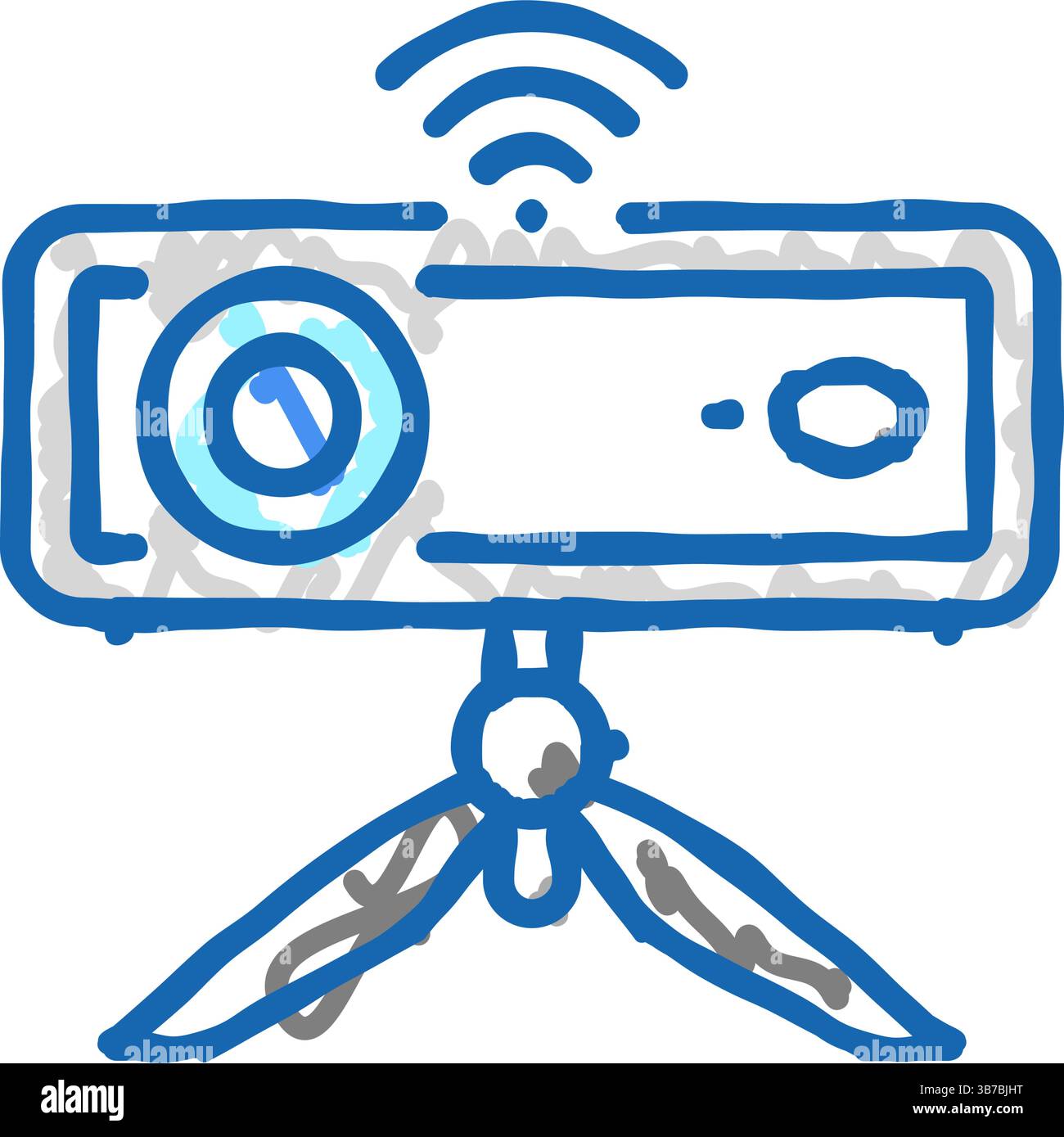 smart wi-fi mini projector icon doodle illustration Stock Vector Image ...