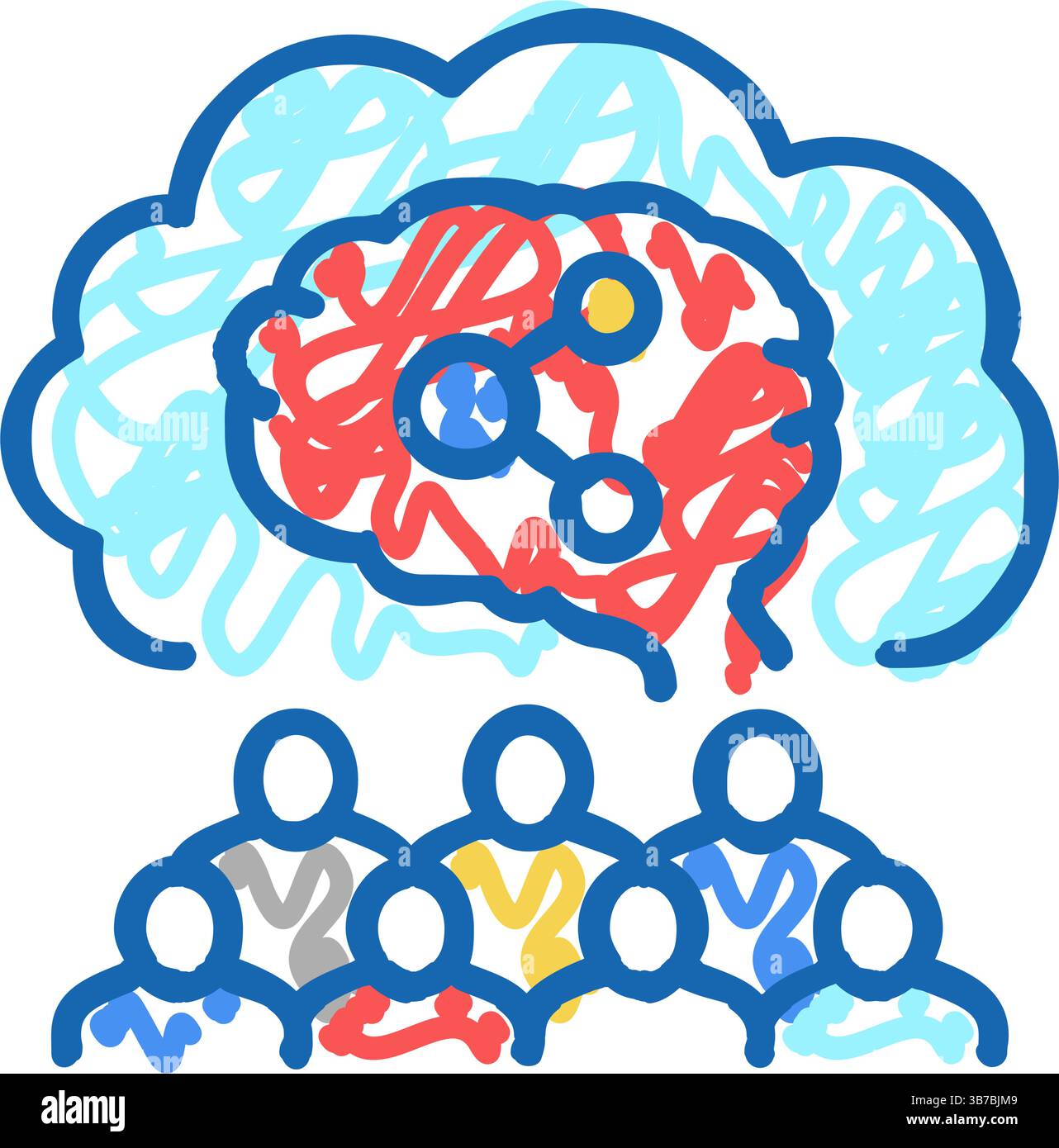 social intelligence icon doodle illustration Stock Vector Image & Art ...