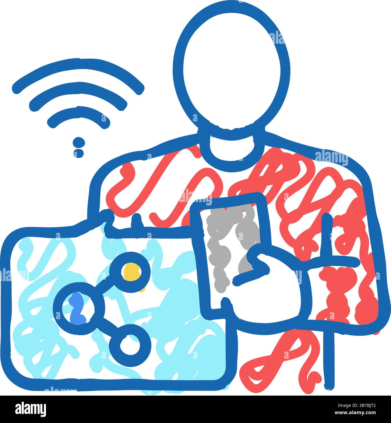 social media user icon doodle illustration Stock Vector Image & Art - Alamy