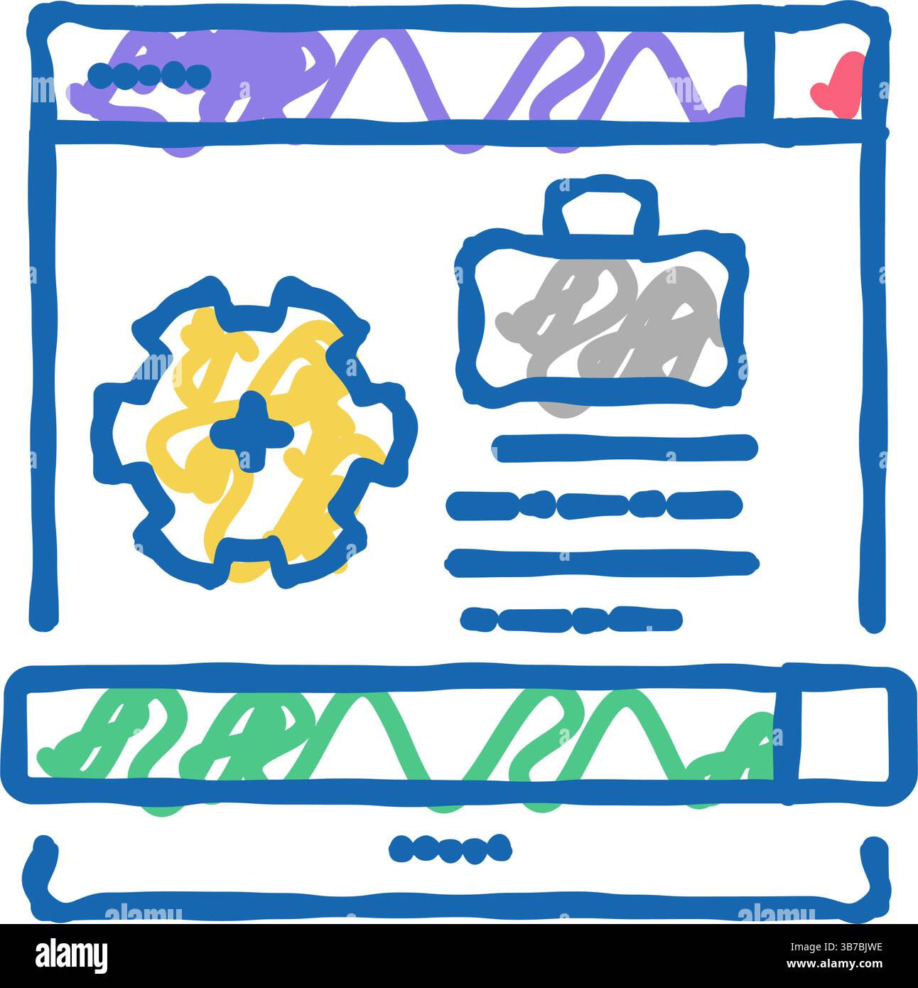 process work icon doodle illustration Stock Vector Image & Art - Alamy