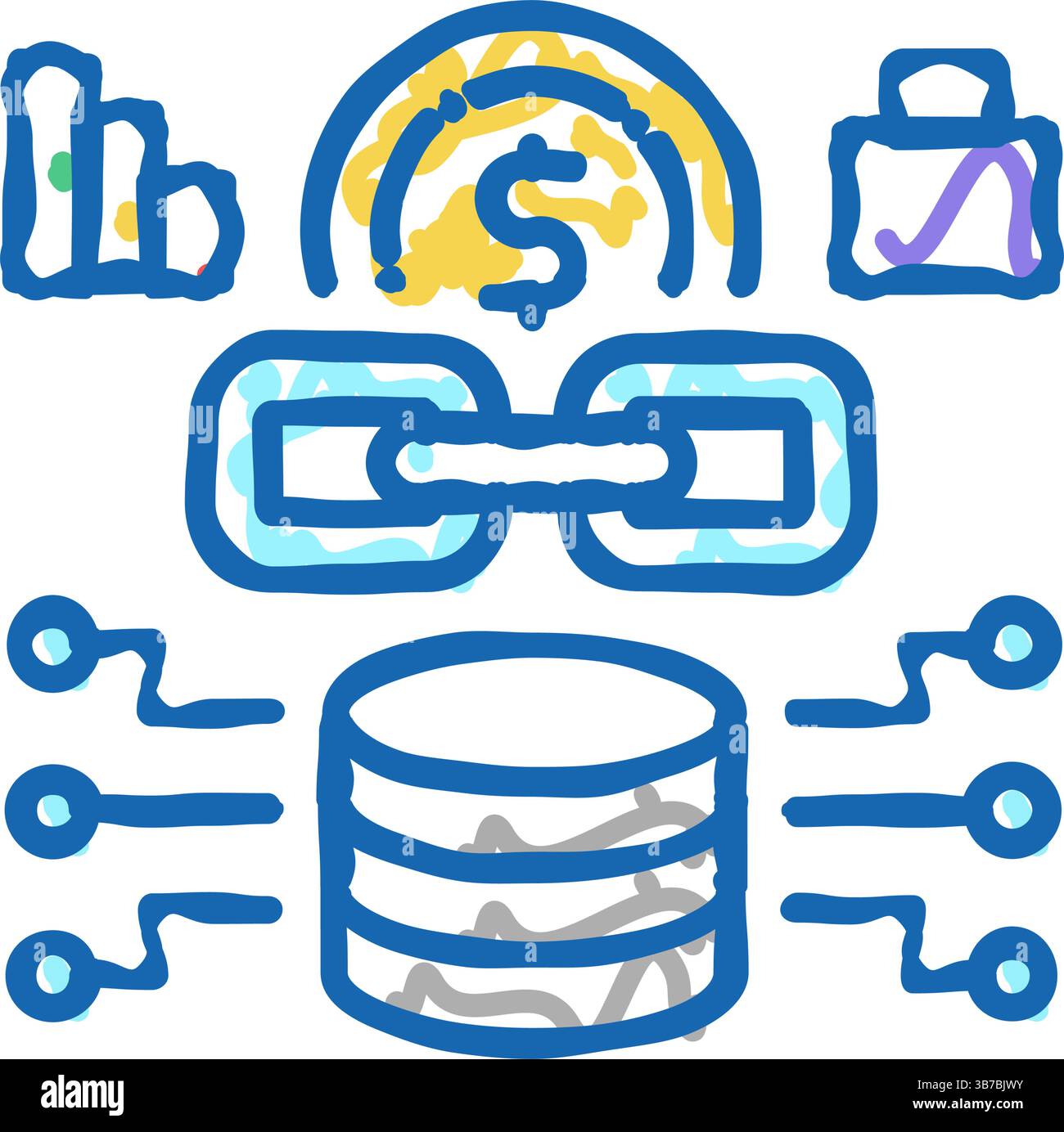 data center business icon doodle illustration Stock Vector Image & Art ...