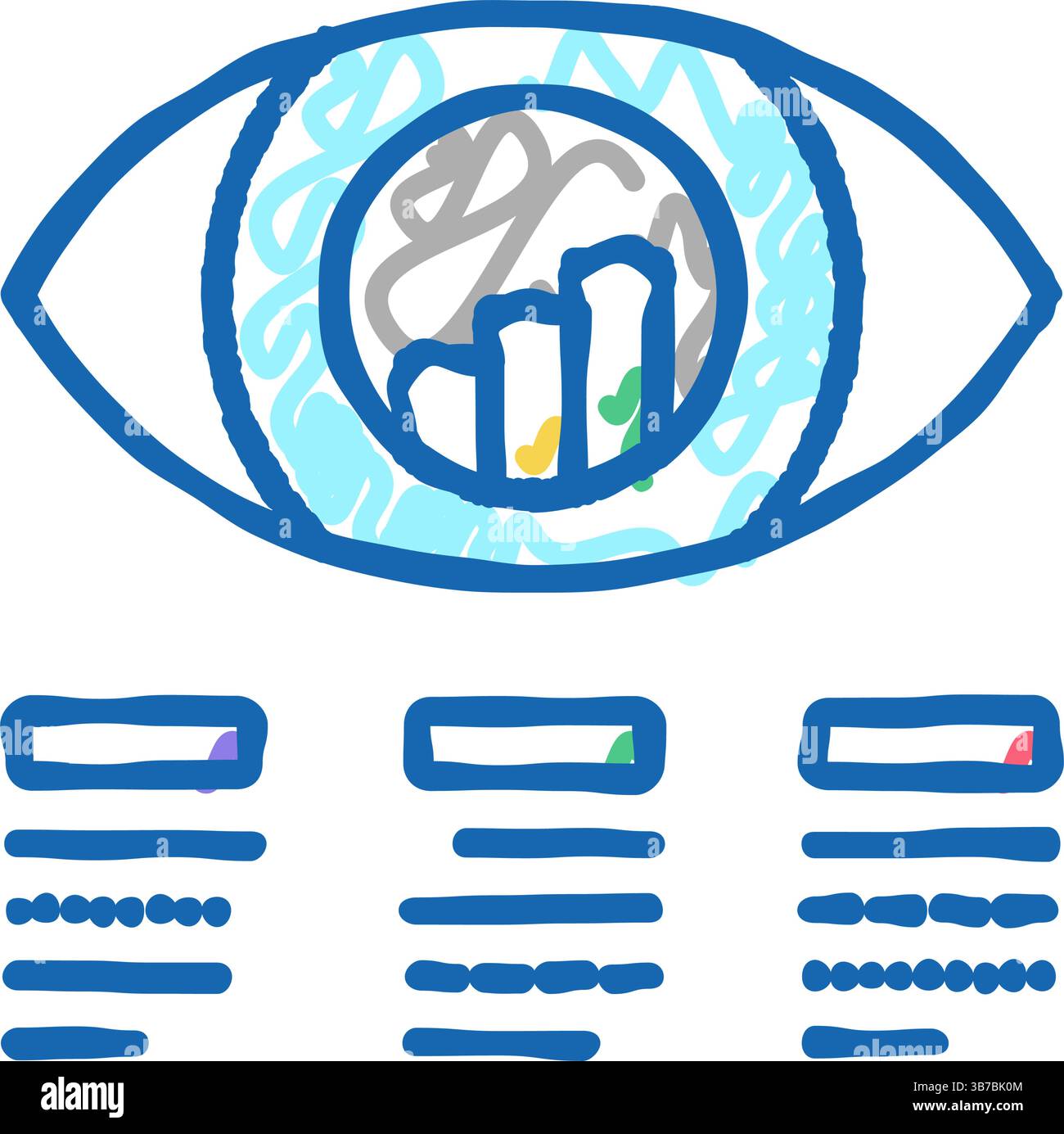 vision of business strategy icon doodle illustration Stock Vector Image ...