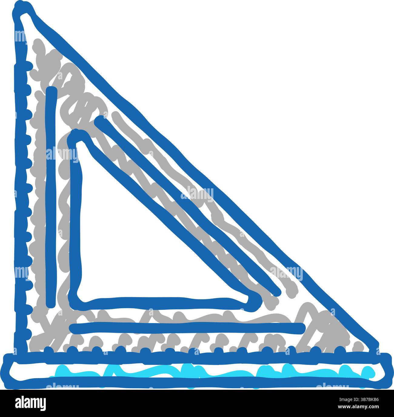 layout square carpenter tool icon doodle illustration Stock Vector ...