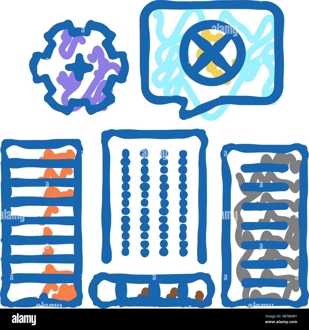 selective exterior demolition icon doodle illustration Stock Vector ...