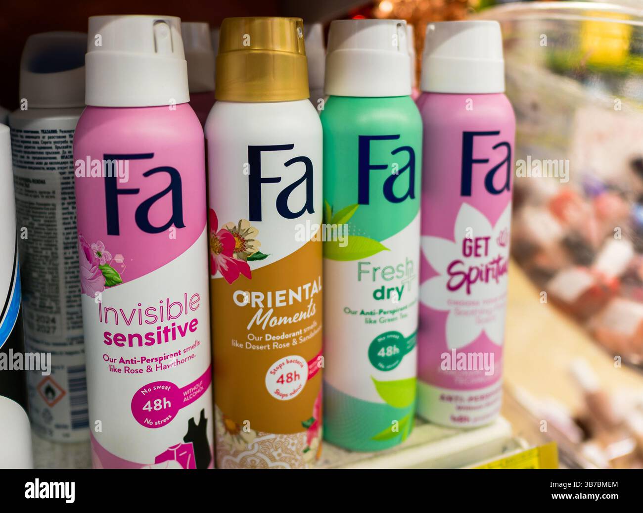 Fa anti-perspirant deodorant on the store counter Stock Photo - Alamy