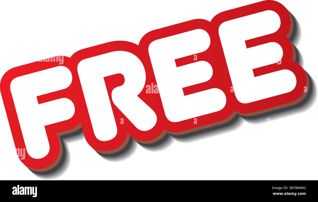 3D free sticker label vector with shadow, Special offer icon, Discount ...