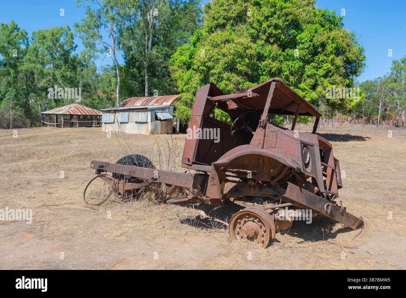 Rusty wrecked ex-army Blitz Truck at Old Laura Homestead, Lakefield ...