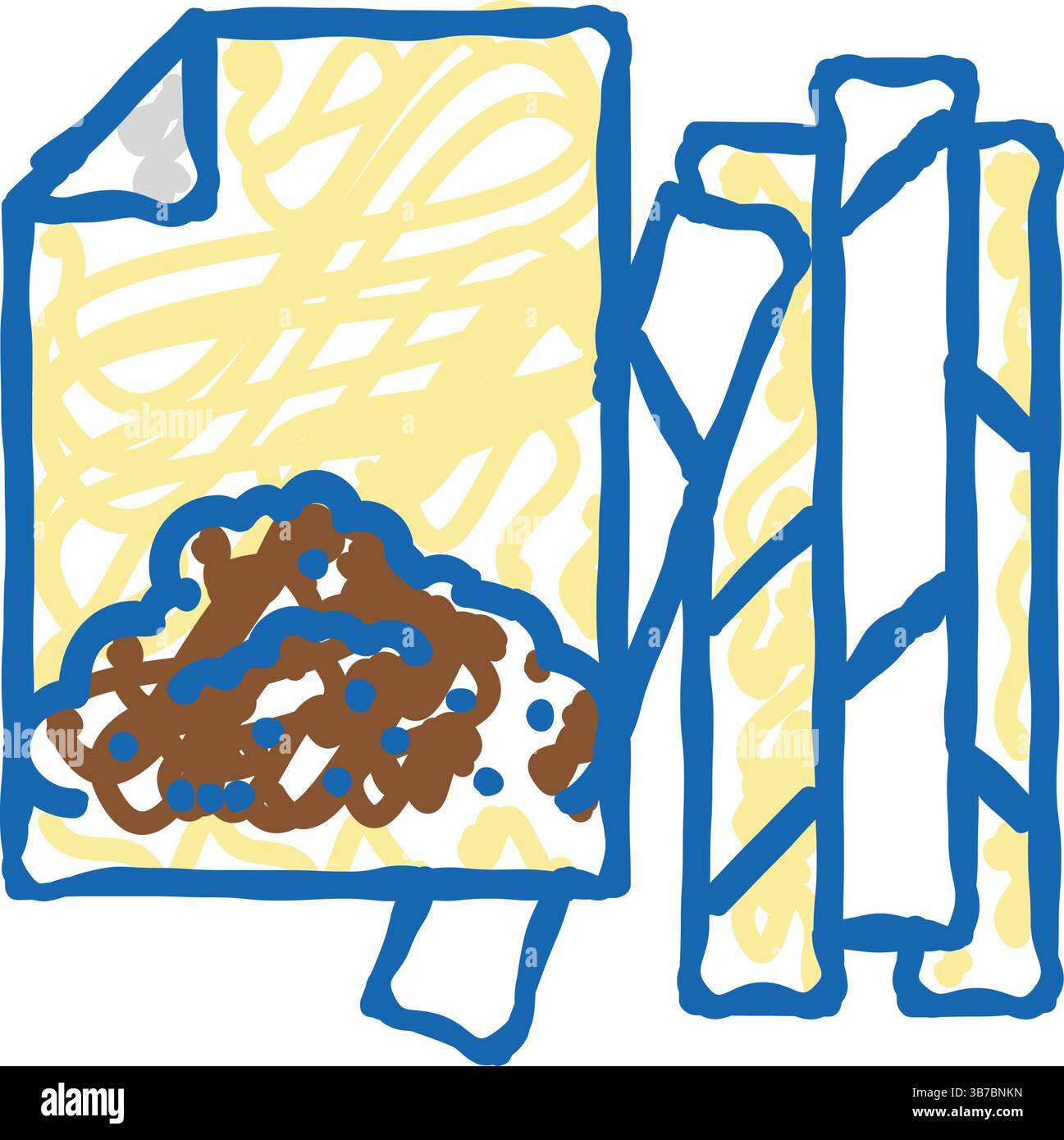 tobacco paper for make cigarette icon doodle illustration Stock Vector ...