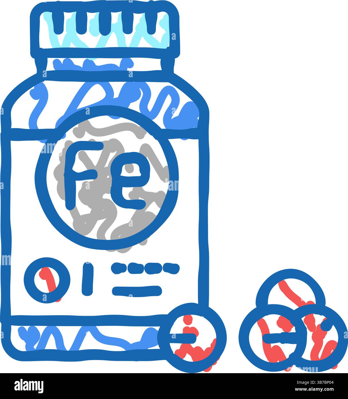 iron supplements package icon doodle illustration Stock Vector Image ...