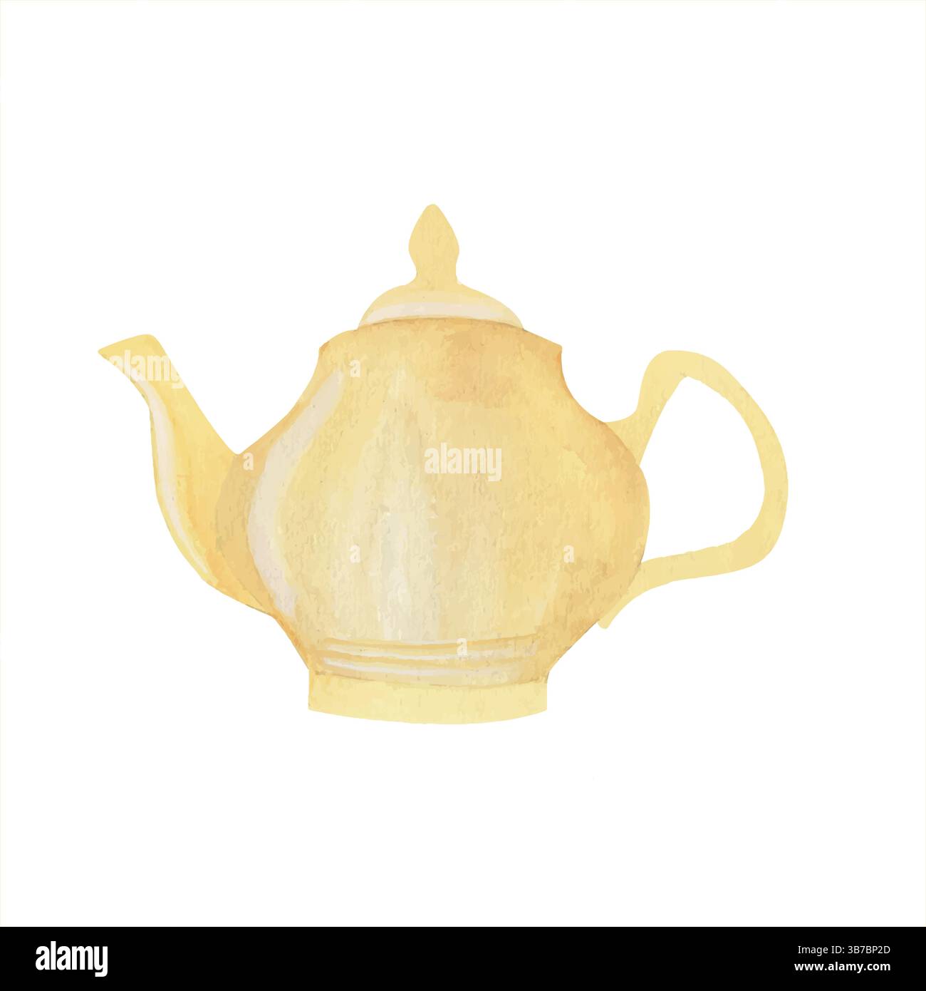 Teapot illustration watercolor Cut Out Stock Images & Pictures - Alamy