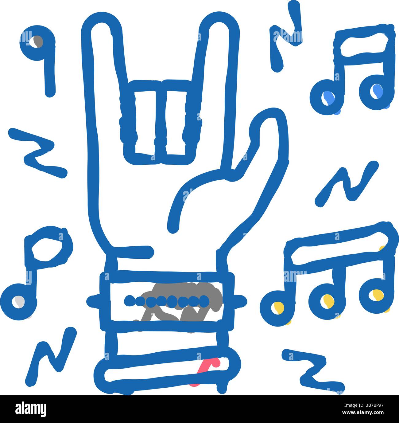 rock music concert icon doodle illustration Stock Vector Image & Art ...